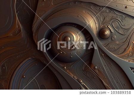 Metal abstract object structure from waves,... - Stock Illustration ...