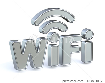 Steel WiFi sign 3D - Stock Illustration [103891017] - PIXTA