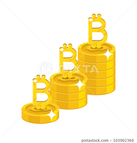 Bitcoin letter stack - Stock Illustration [103902368] - PIXTA