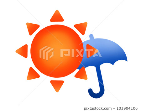 Weather mark Sunny then rain - Stock Illustration [103904106] - PIXTA