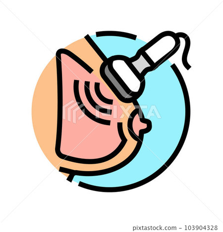 breast ultrasound surgery color icon vector... - Stock Illustration ...