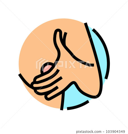 breast self exam surgery color icon vector... - Stock Illustration ...