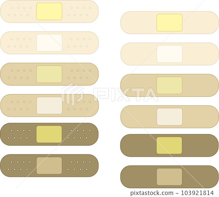 3-color adhesive plaster normal type and... - Stock Illustration ...