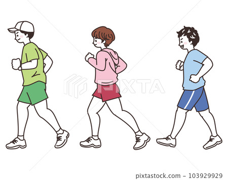 exercise jogging drawing