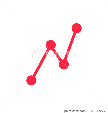 Modern line chart. chart. vector. - Stock Illustration [103952227] - PIXTA