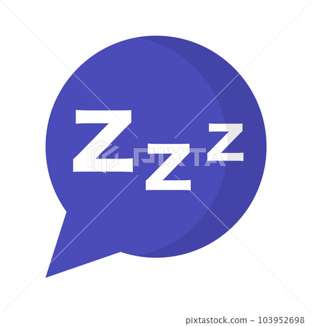 Purple zzz speech bubble icon. vector. - Stock Illustration [103952698 ...
