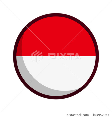 Indonesian flag round shape - Stock Illustration [103952944] - PIXTA