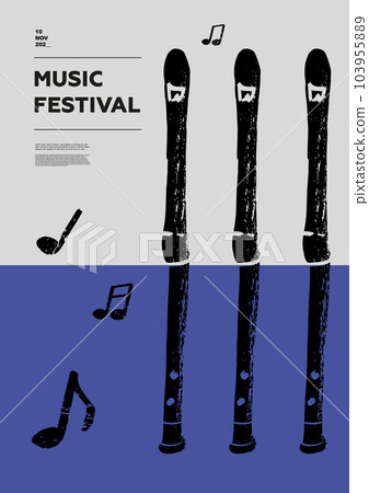 Pipe. Music festival poster. Wind musical... - Stock Illustration ...