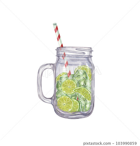 Mojito cocktail instructions isolated on white... - Stock Illustration ...