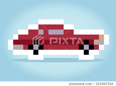 classic 8 bit car pixel art. Vector... - Stock Illustration [103997584 ...