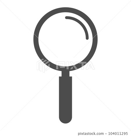 Magnifying glass simple line drawing vector... - Stock Illustration ...