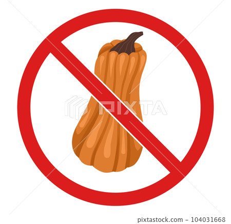 Vector forbidden sign with pumpkin isolated...-插圖素材 [104031668] - PIXTA圖庫