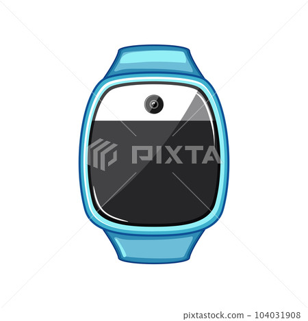 wrist kid watch time cartoon vector illustration - Stock Illustration ...