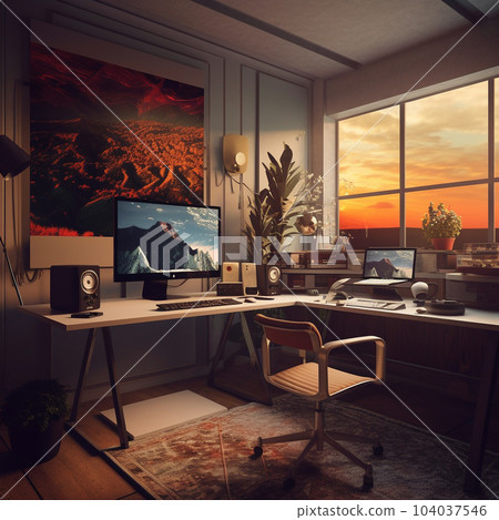 Home Computer Room Interior Design