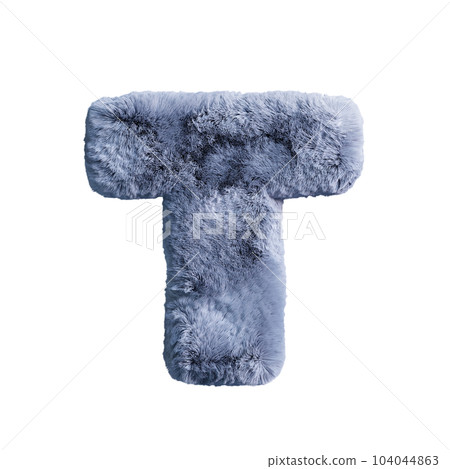 uppercase T. Gray fluffy letters. - Stock Illustration [104044863] - PIXTA