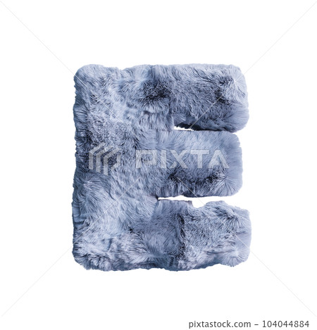 uppercase E. Gray fluffy letters. - Stock Illustration [104044884] - PIXTA