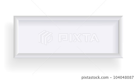 Photo frame isolated on white, rectangular... - Stock Illustration ...