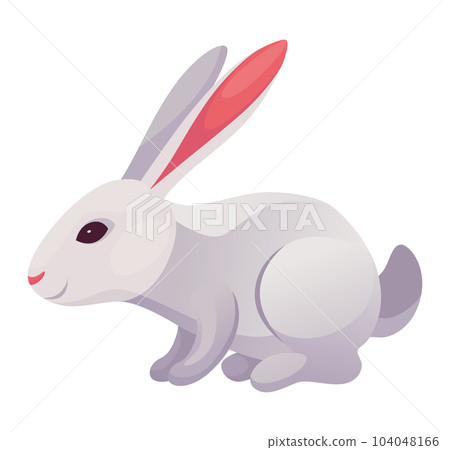 Rabbit animation icon. Bunny jump or running... - Stock Illustration ...