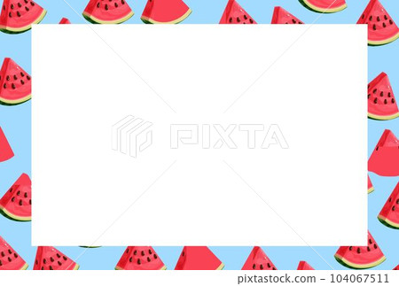 watermelon frame postcard - Stock Illustration [104067511] - PIXTA