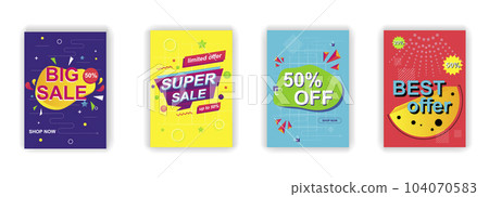 Sale poster social media stories design... - Stock Illustration ...