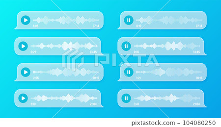 Voice, audio message, transparent speech... - Stock Illustration ...