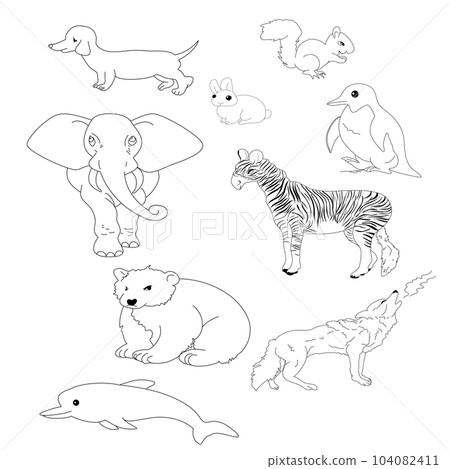 Zoo Animal Outline