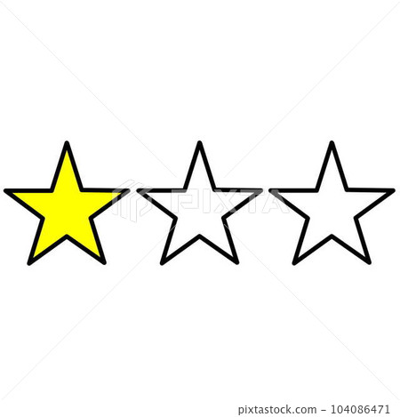 1 star in the 3-star ranking icon, for GIF... - Stock Illustration ...