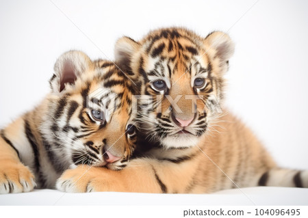 Baby Tigers Hugging