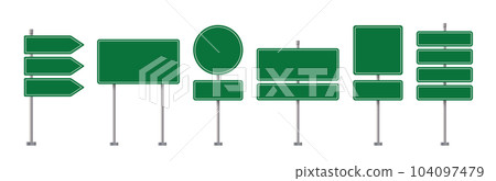 Road street board sign vector isolated. Highway...-插圖素材 [104097479 ...