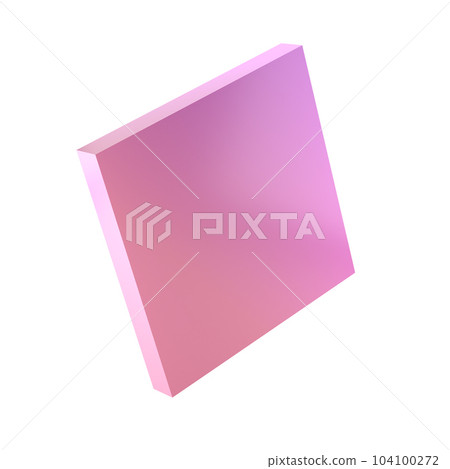 3d metal rectangle abstract geometric shape.... - Stock Illustration ...