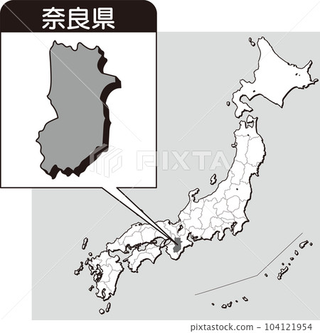 Blank map _ 29 _ Enlarged map of Japan by... - Stock Illustration ...