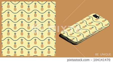 Modern smartphone in unique case decorated... - Stock Illustration ...