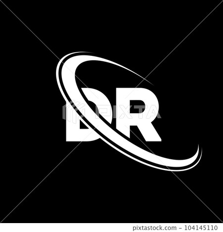 DR logo. D R design. White DR letter. DR/D R... - Stock Illustration ...