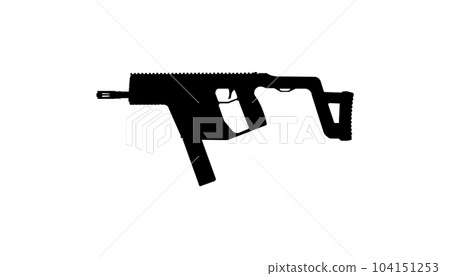 Victor assault rifle automatic smg gun vector icon-插圖素材 [104151253 ...