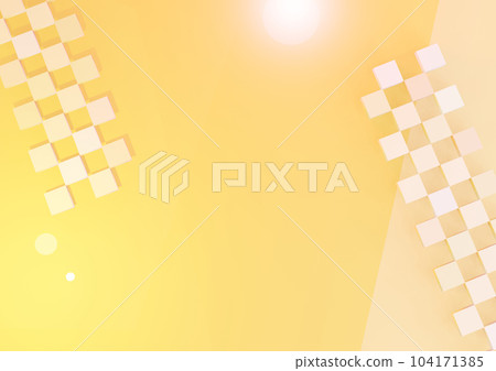 golden sunrise and checkered pattern - Stock Illustration [104171385 ...
