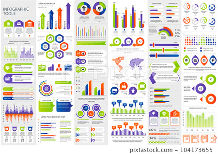 Bundle infographic elements data visualization... - Stock Illustration [104173655] - PIXTA