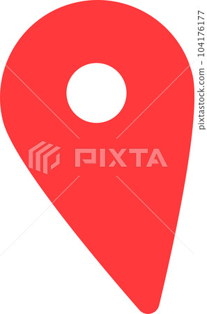 check in pin application icon virtual.-插圖素材 [104176177] - PIXTA圖庫