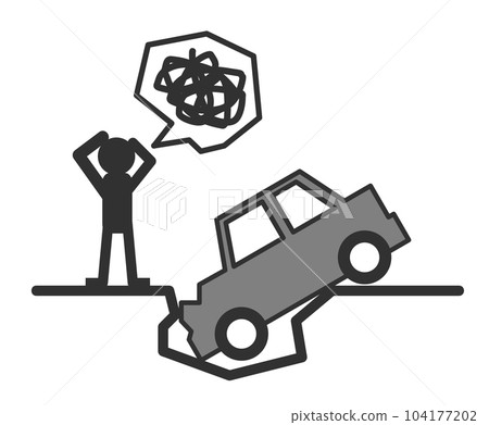 Illustration of a person who is in trouble with... - Stock Illustration ...