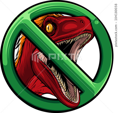 vector illustration of No Raptor Sign on White... - Stock Illustration ...