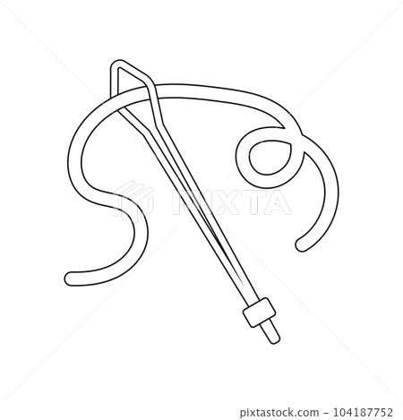 Monochrome illustration _ String thread - Stock Illustration [104187752 ...