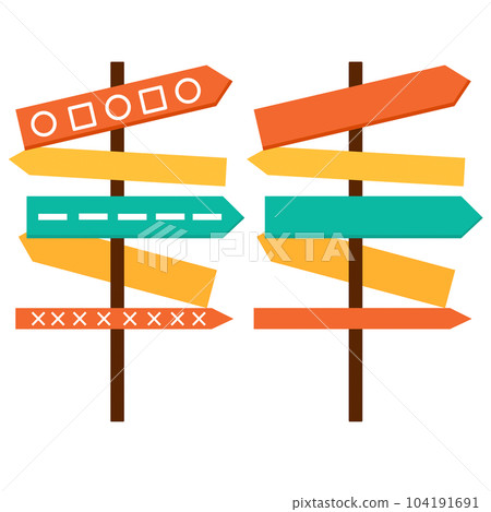 Signboard signpost illustration material vector - Stock Illustration ...