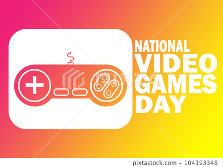National Video Games Day Vector Template Design... - Stock Illustration ...