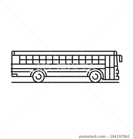 Passenger bus, speed delivery auto-bus thin... - Stock Illustration ...