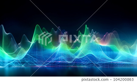 Data transfer waveform pattern "AI-generated... - Stock Illustration ...