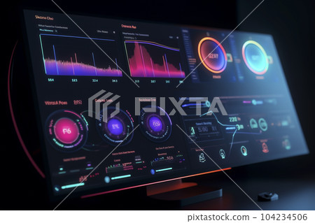Futuristic digital operation panel... - Stock Illustration [104234506 ...