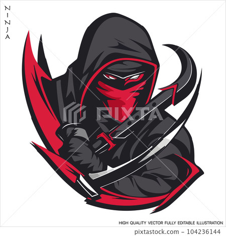 Ninja mascot logo vector template, Creative...-插圖素材 [104236144] - PIXTA圖庫