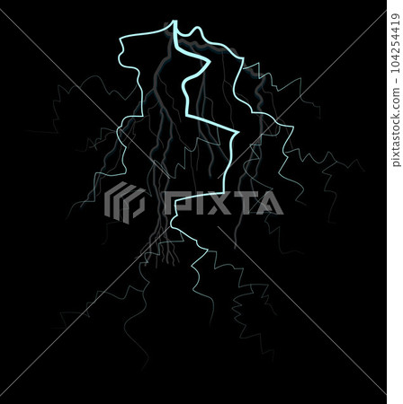 editable vector of white blue thunder lightning - Stock Illustration ...