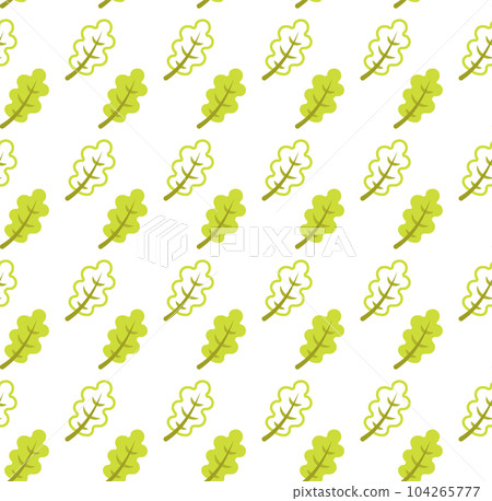 Seamless pattern with oak leafs and spring oak... - Stock Illustration ...