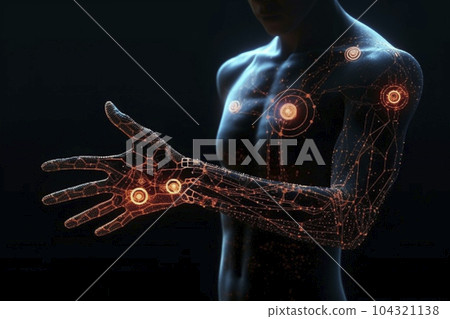 Humanoid hand "AI generated image" - Stock Illustration [104321138] - PIXTA
