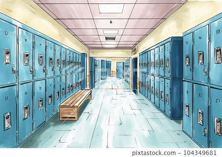 Locker room, Generative AI AI image - Stock Illustration [104349681 ...